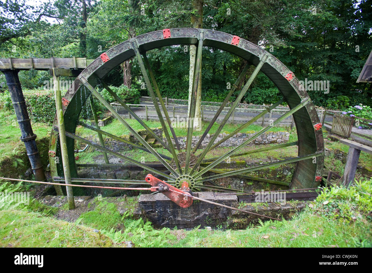 Water wheel,Wheal Martyn China Clay Museum, St Austell Cornwall ,United ...