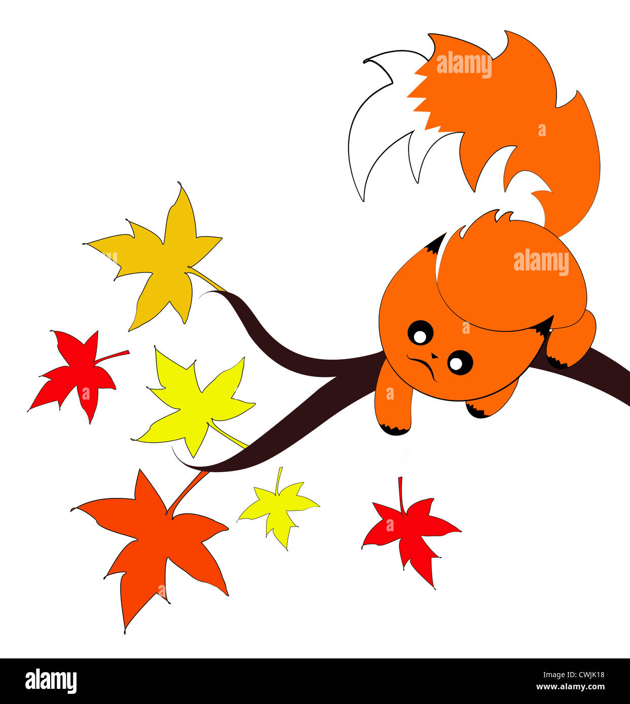 Abstract cartoon picture with small cat named Peega Stock Photo - Alamy