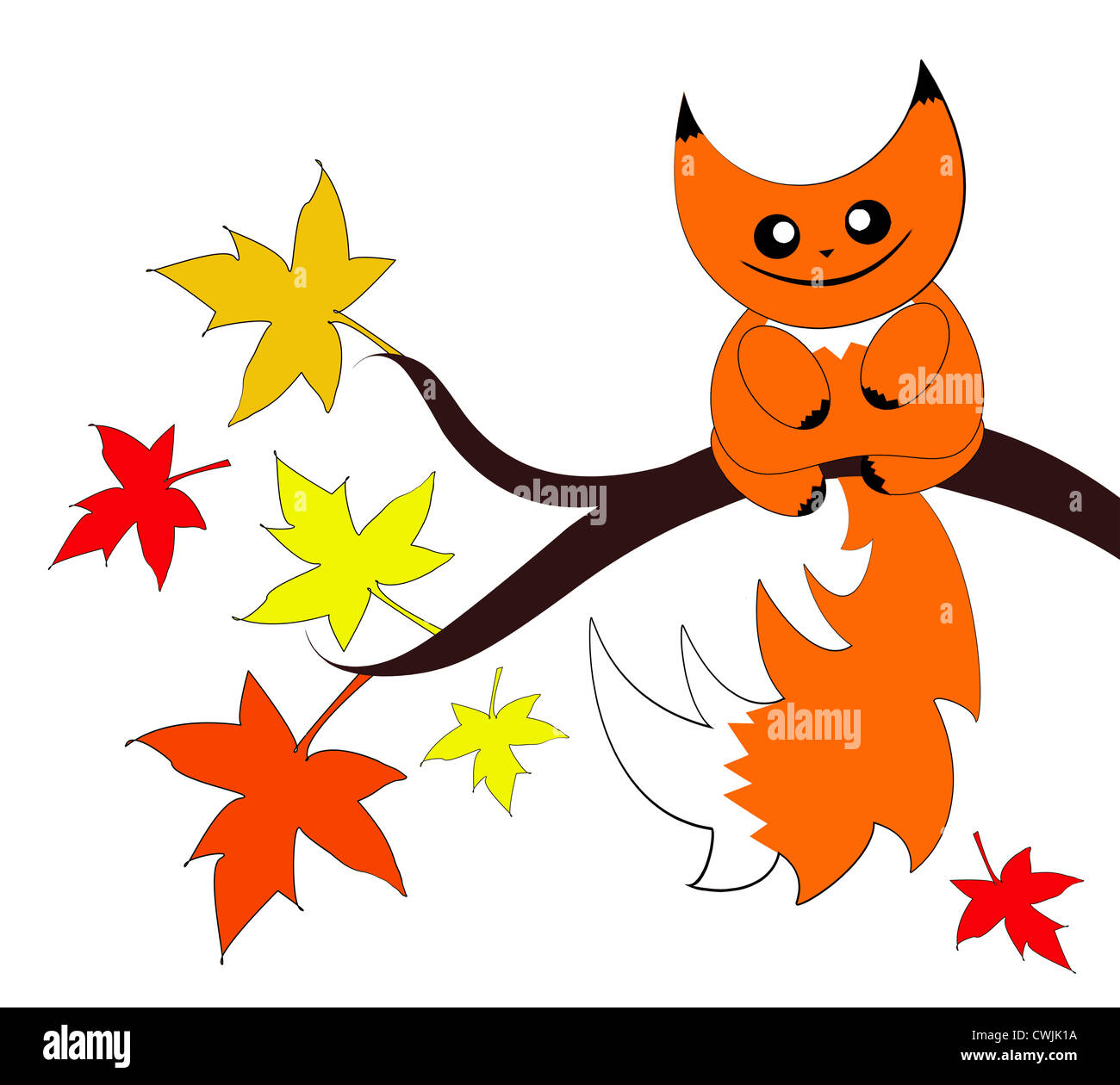 Abstract cartoon picture with small cat named Peega Stock Photo - Alamy