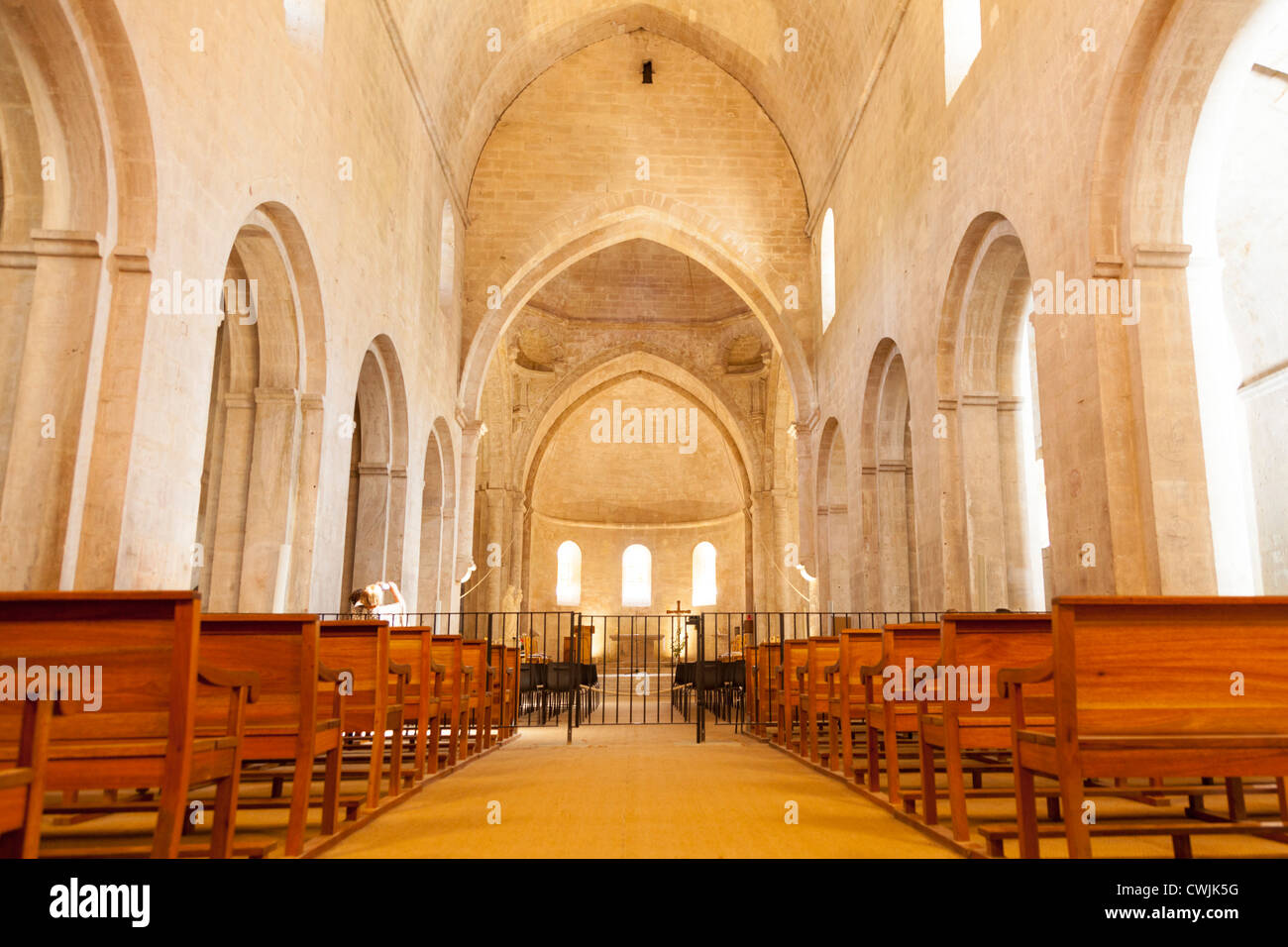 Interior of Abbaye de Senanque Provence France Stock Photo - Alamy