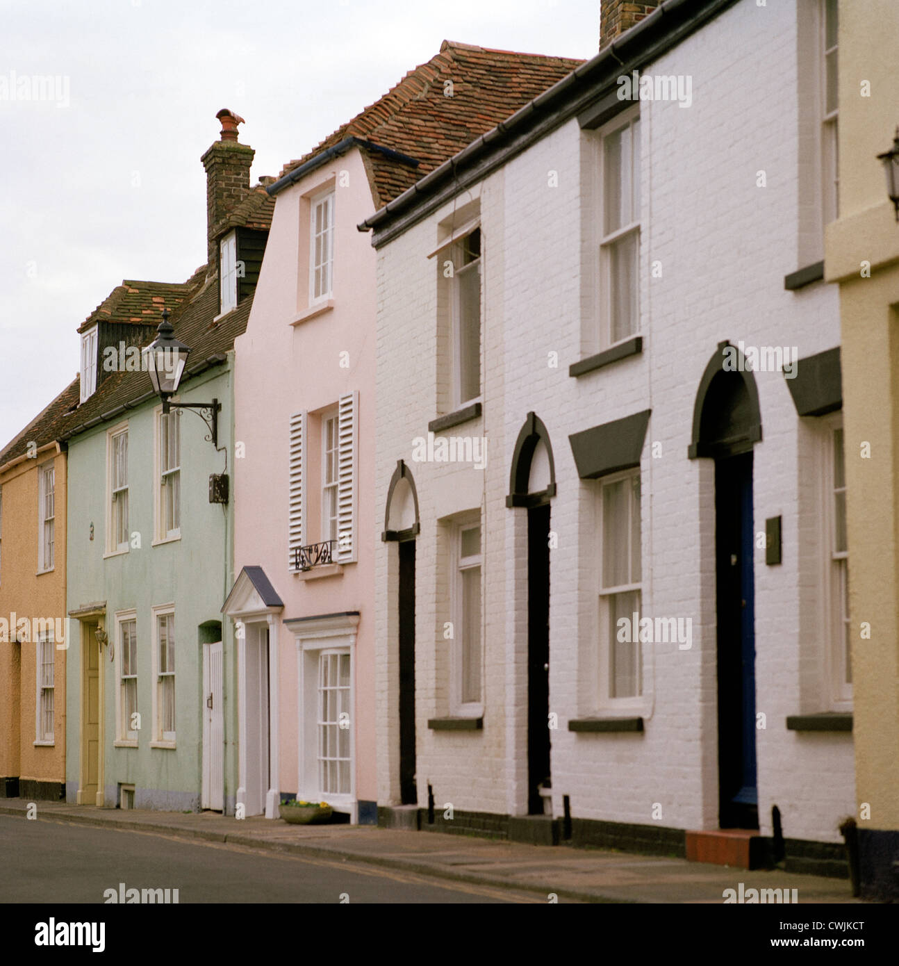 Old fashioned terraced houses in Deal in Kent in England in Great ...