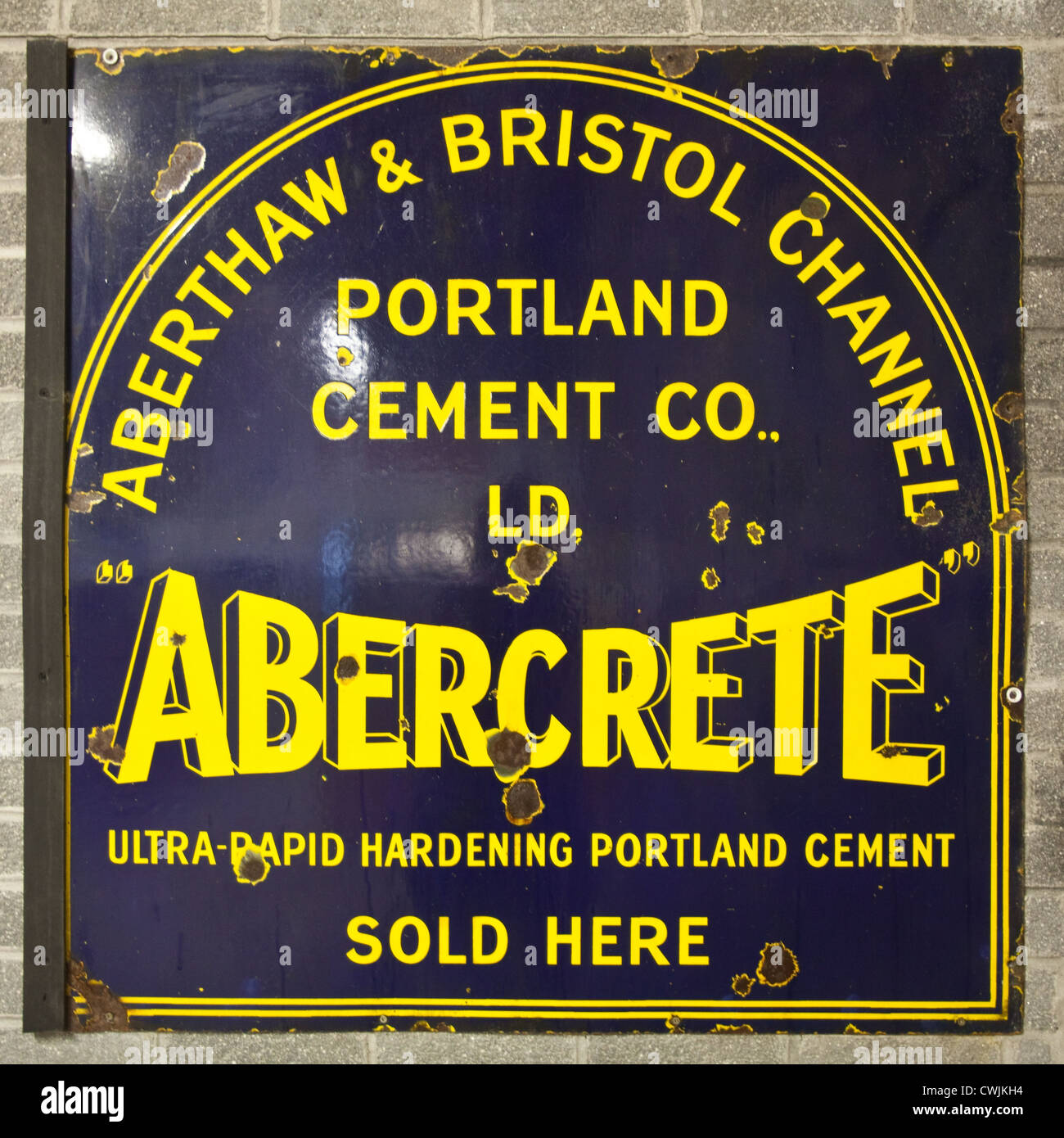 Cement advertising sign,Wheal Martyn Museum for China Clay workings ...