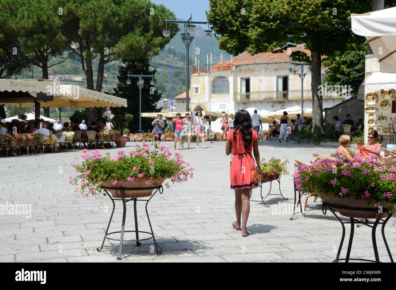 Ravello piazza, Italy Stock Photo - Alamy