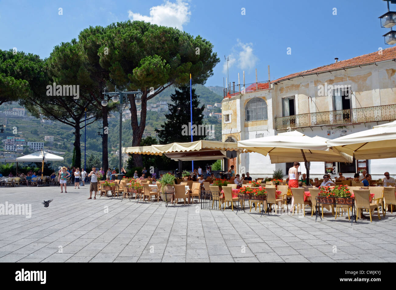 Ravello piazza, Italy Stock Photo - Alamy