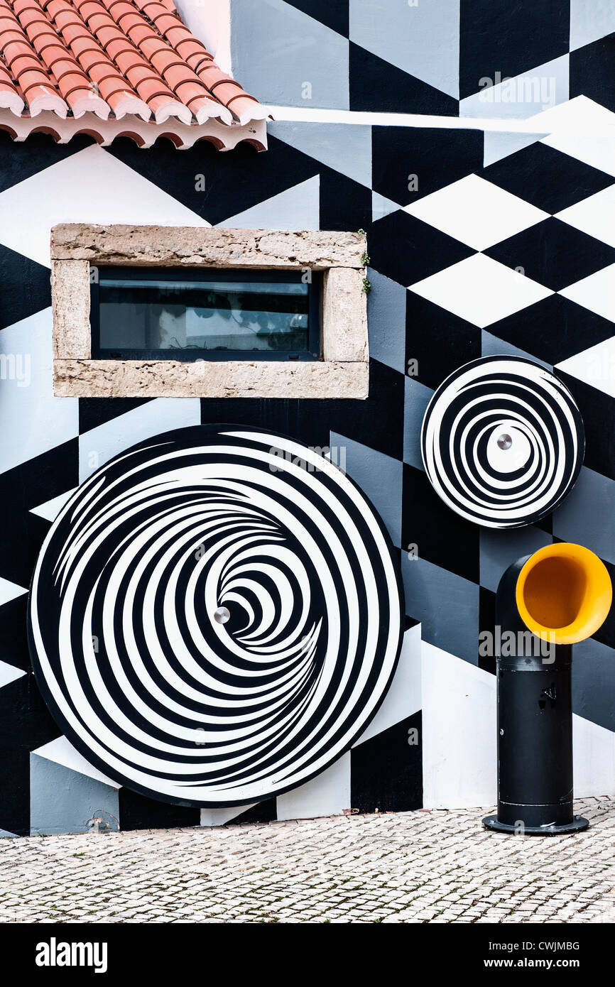 Geometric wall motives, Lagos, Algarve, Portugal Stock Photo - Alamy