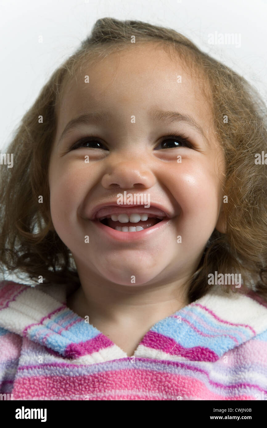 Little girl smiling Stock Photo - Alamy