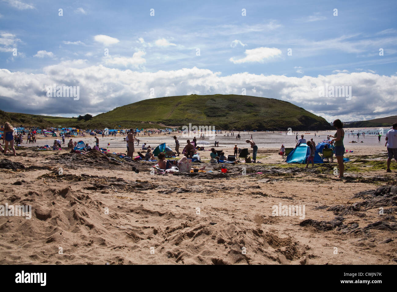 Daymer Bay beach near Rock and Padstow, Cornwall, England, United ...