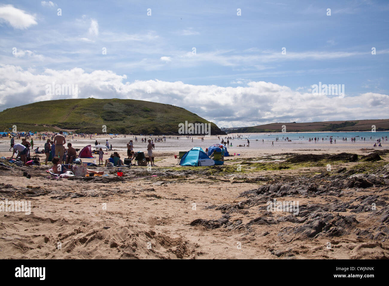 Daymer Bay beach near Rock and Padstow, Cornwall, England, United ...