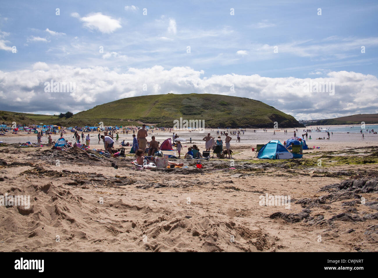 Daymer Bay beach near Rock and Padstow, Cornwall, England, United ...