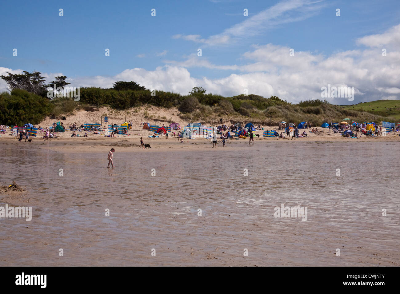 Daymer Bay beach near Rock and Padstow, Cornwall, England, United ...