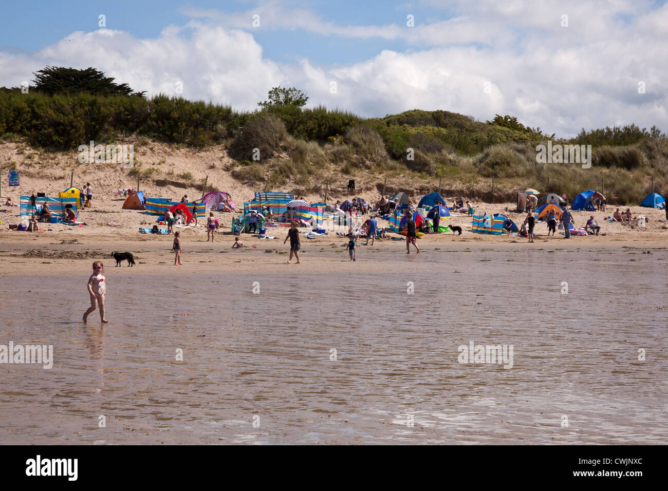 Daymer Bay beach near Rock and Padstow, Cornwall, England, United ...