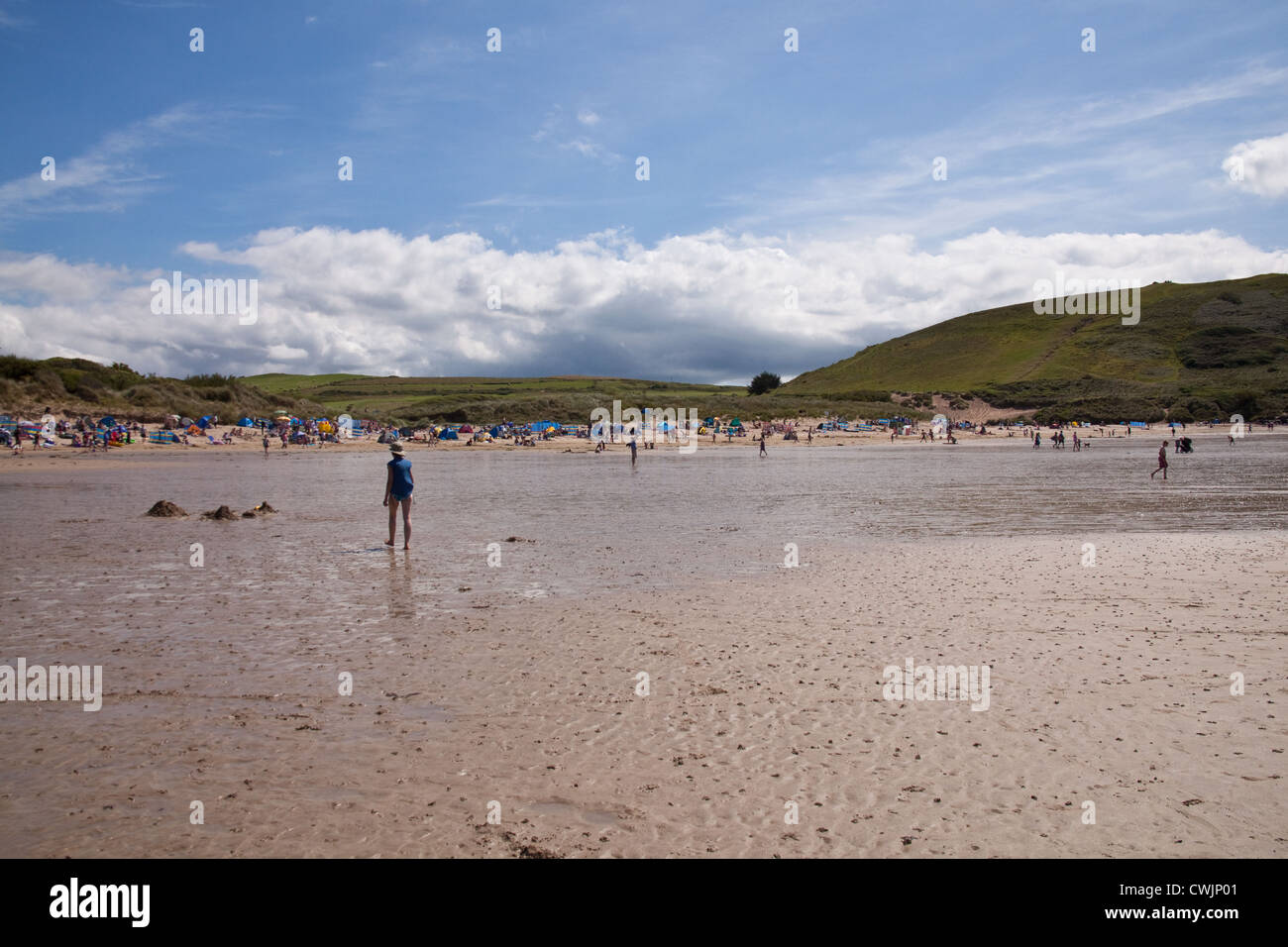 Daymer Bay beach near Rock and Padstow, Cornwall, England, United ...