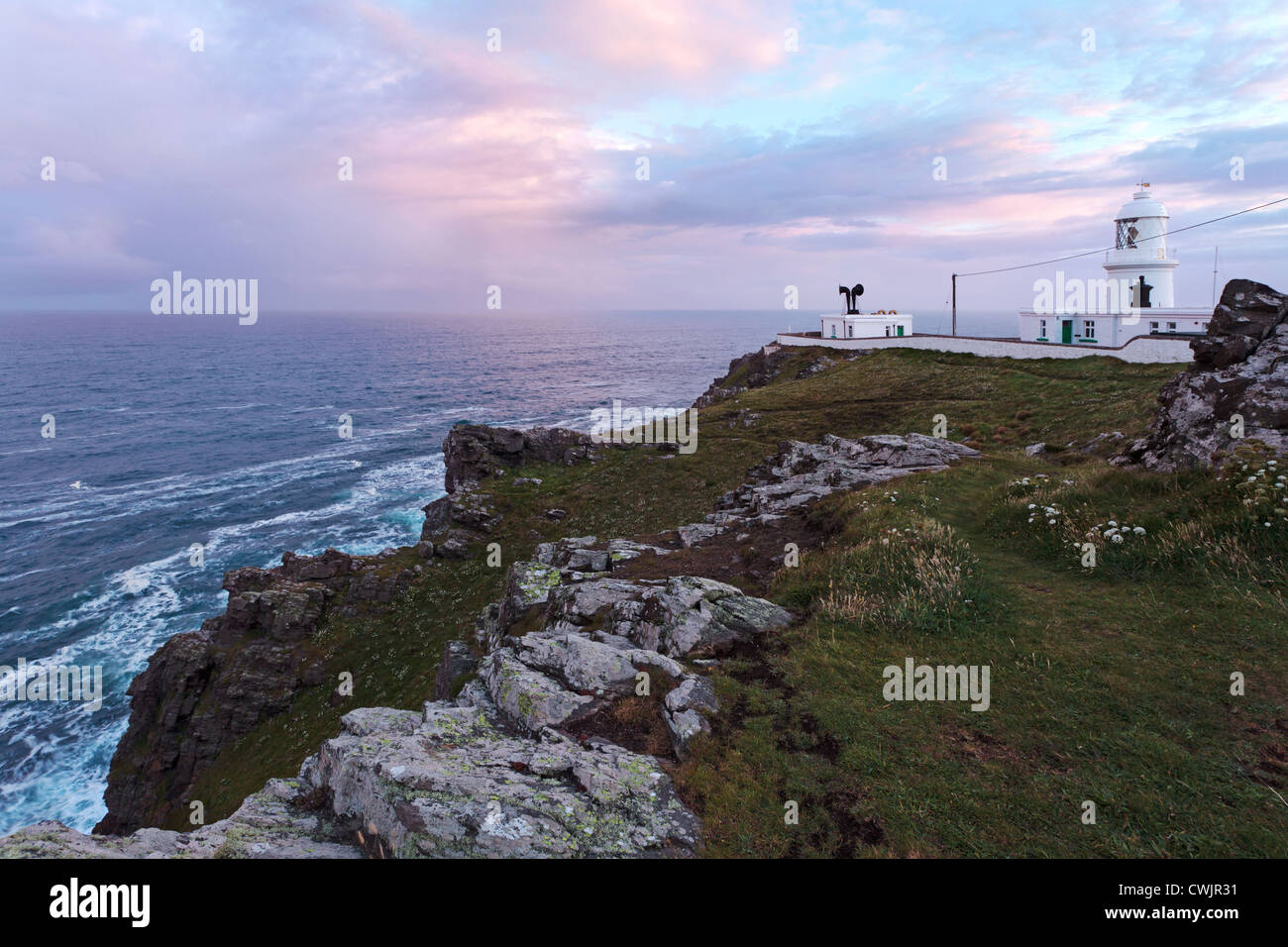 Pendeen watch lighthouse in Cornwall England UK at sunrise Stock Photo ...