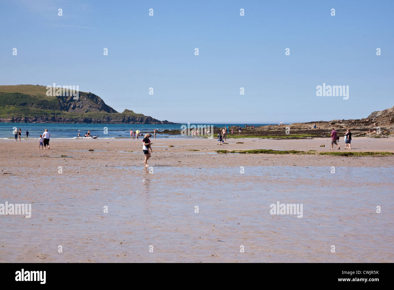 Daymer Bay beach near Rock and Padstow, Cornwall, England, United ...