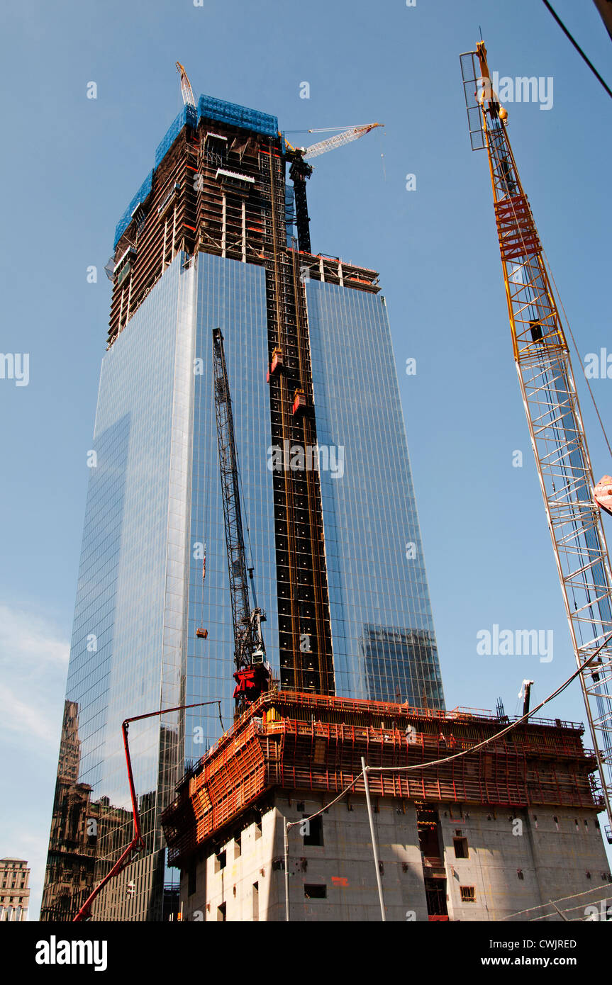 Financial Center background Freedom Tower or Tower One World Trade ...