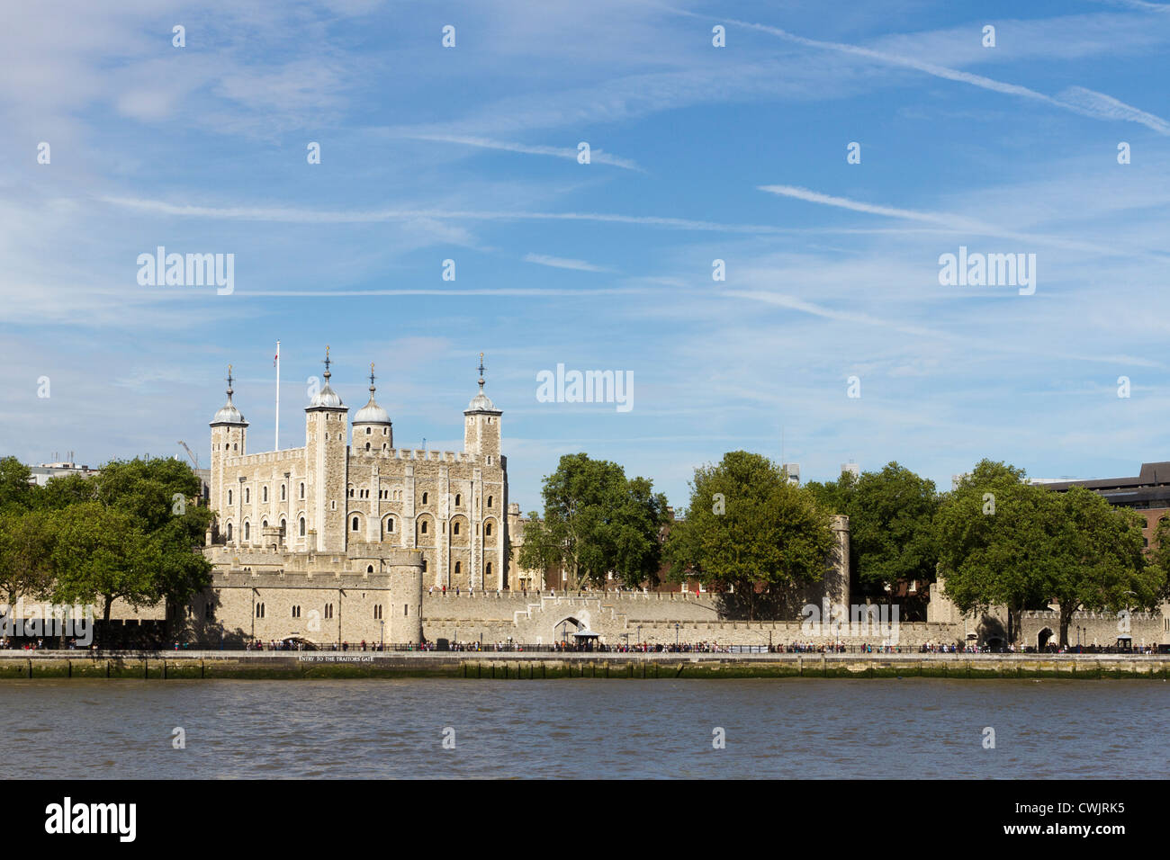 Tower of London overlooking the River Thames, London, England, UK Stock ...