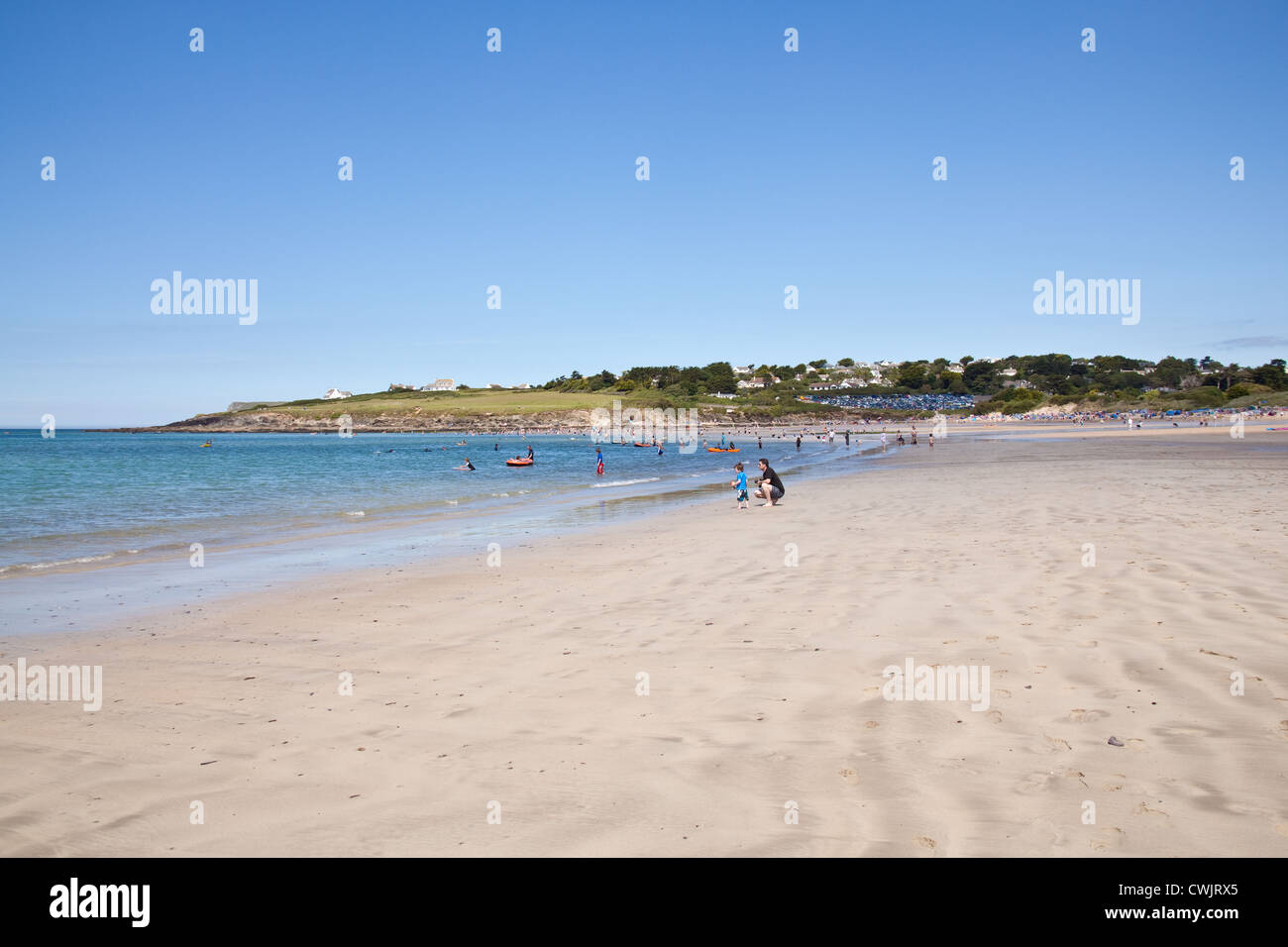Daymer Bay beach near Rock and Padstow, Cornwall, England, United ...