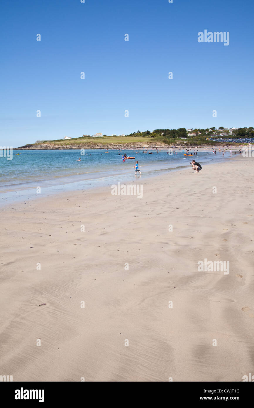 Daymer Bay beach near Rock and Padstow, Cornwall, England, United ...