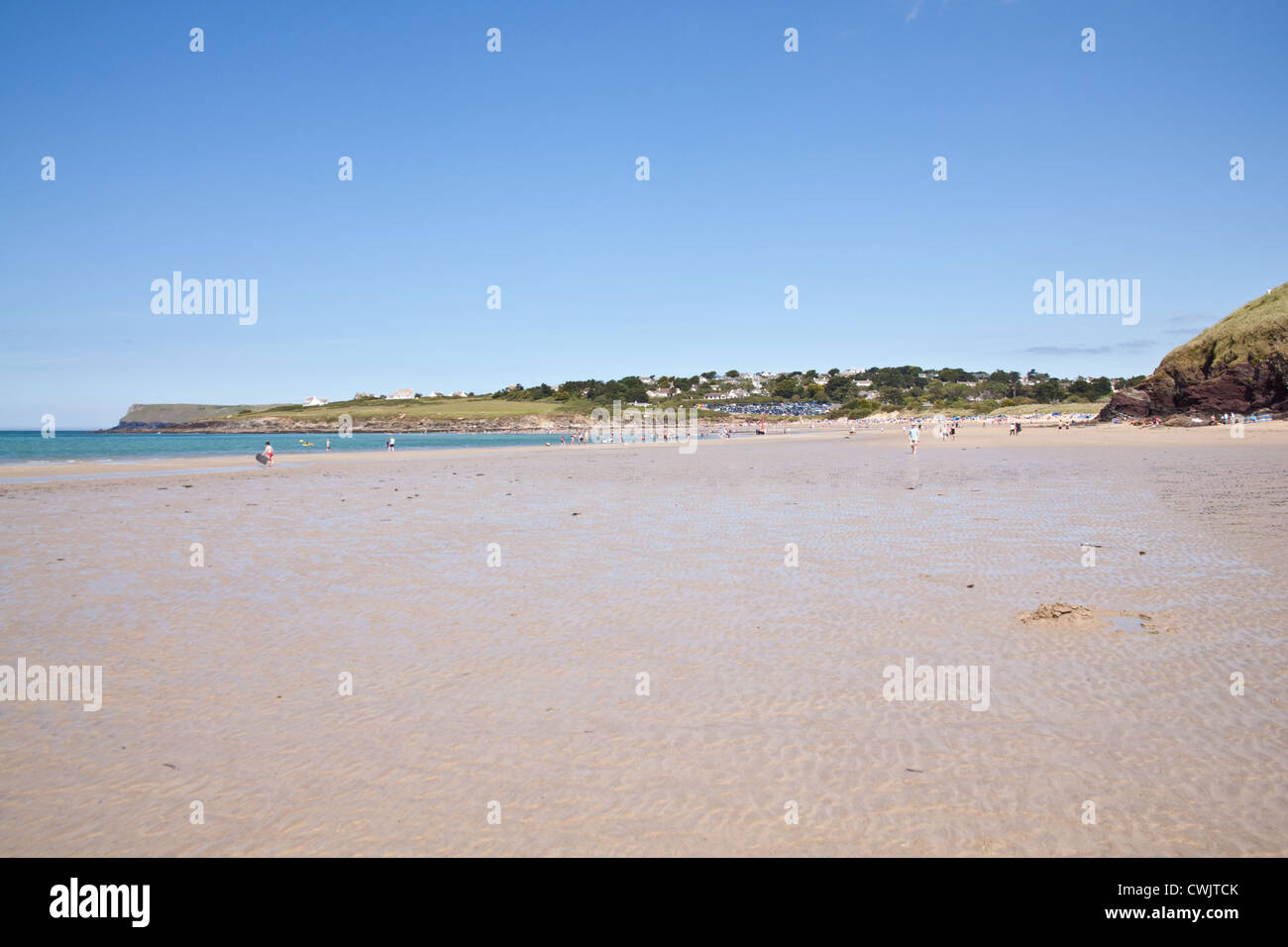 Daymer Bay beach near Rock and Padstow, Cornwall, England, United ...