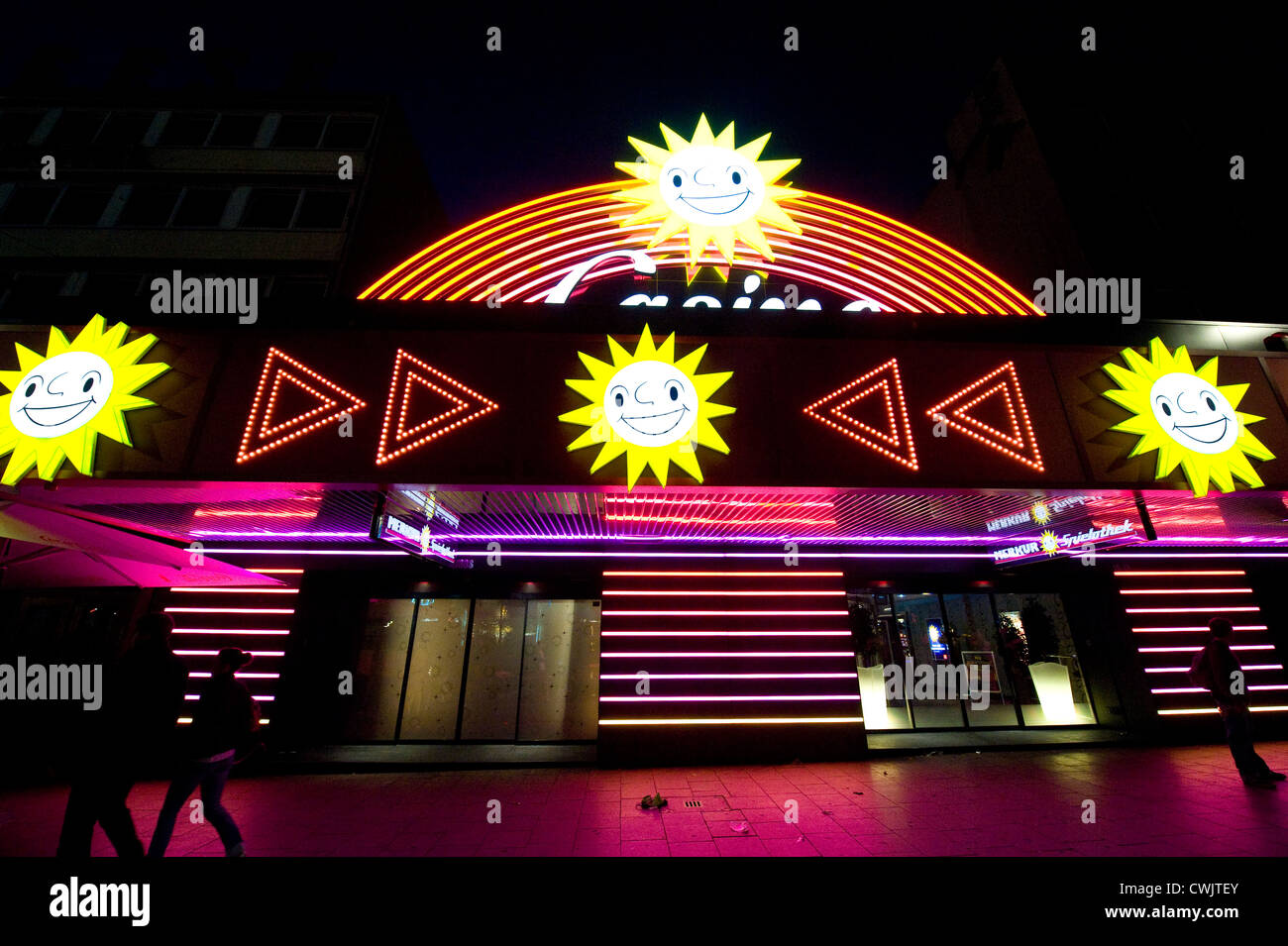 Hamburg, Germany - bright neon lights in Reeperbahn Stock Photo - Alamy