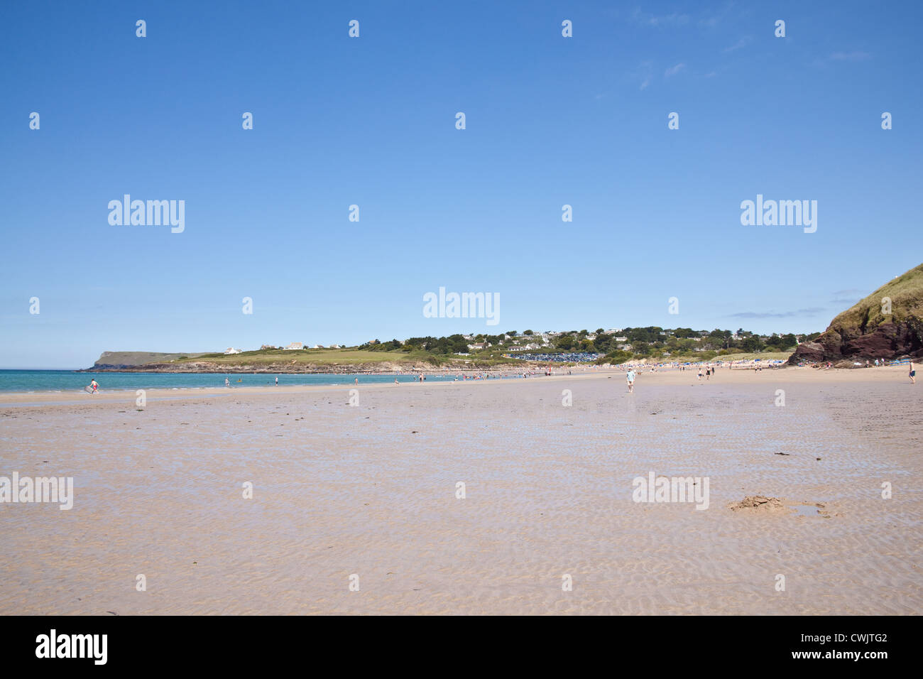 Daymer Bay beach near Rock and Padstow, Cornwall, England, United ...
