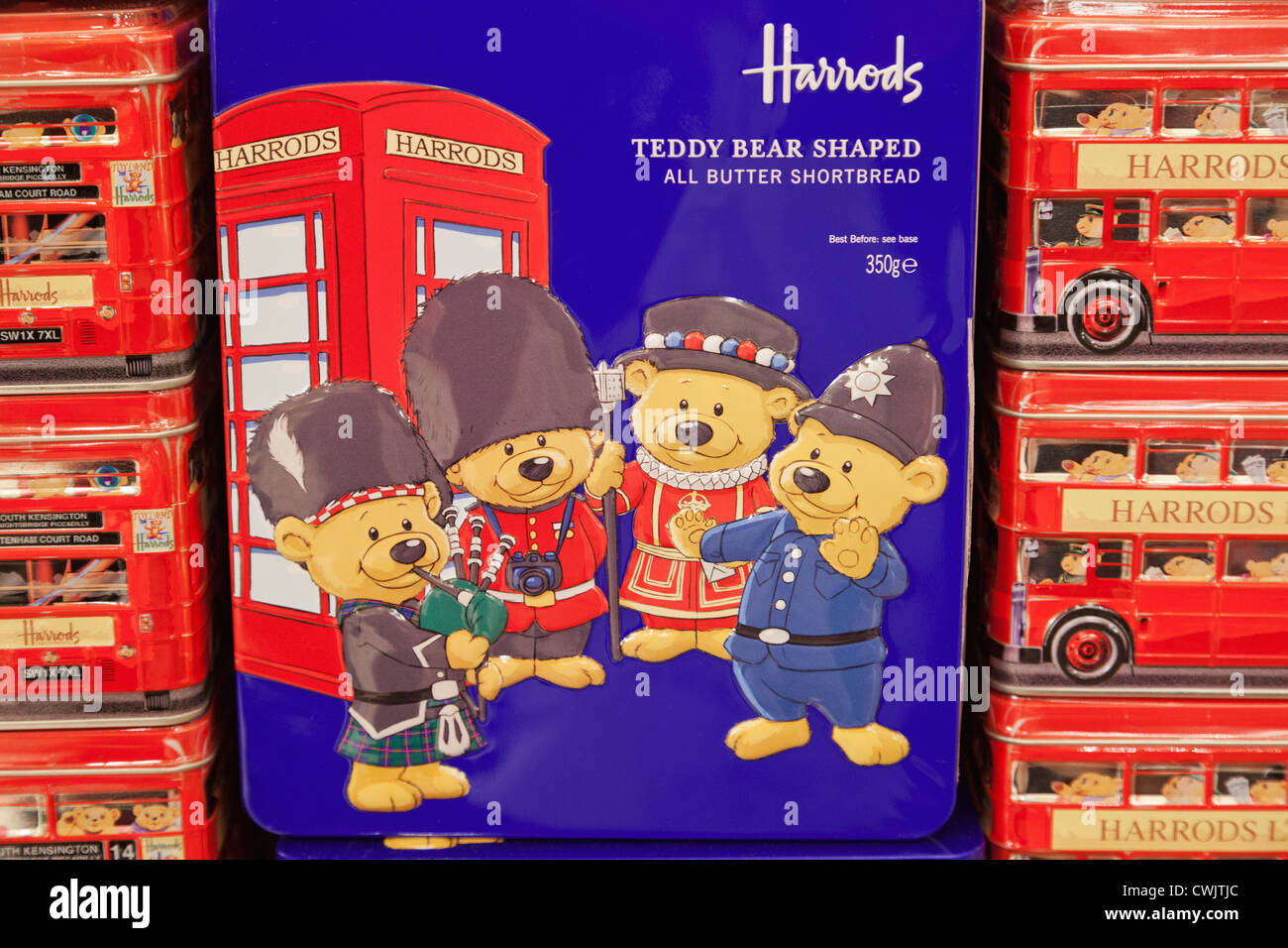 England, London, Knightsbridge, Harrods, Display of Harrods Souvenir ...