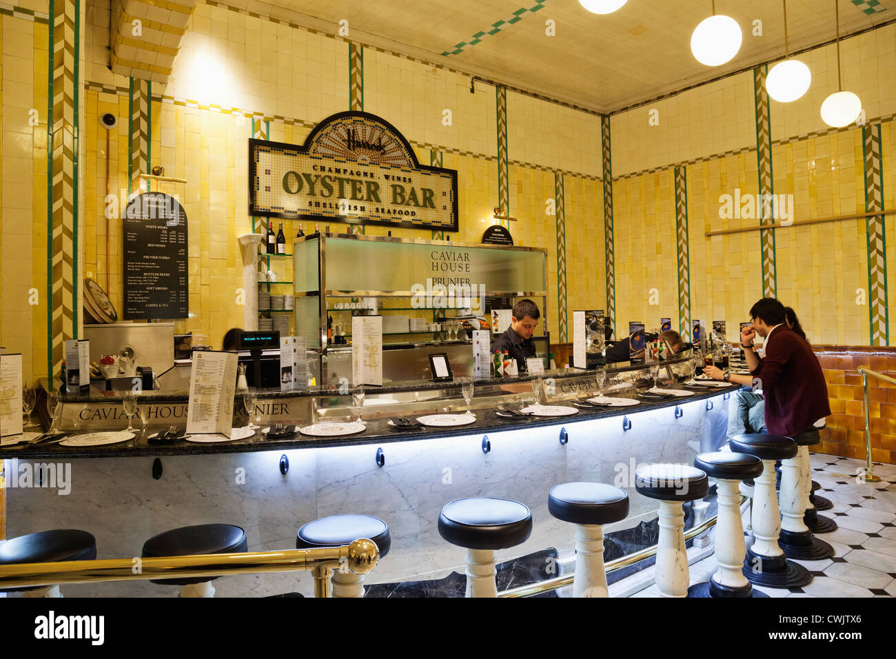England, London, Knightsbridge, Harrods, The Foodhall, The Oyster Bar ...