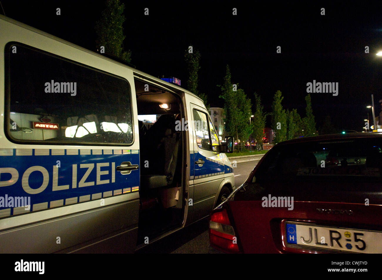 Hamburg, Germany - a police vehicle in Reeperbahn Stock Photo - Alamy