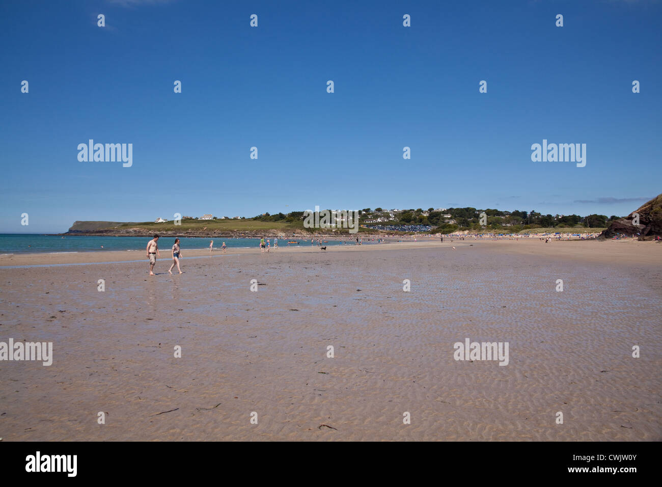 Daymer Bay beach near Rock and Padstow, Cornwall, England, United ...