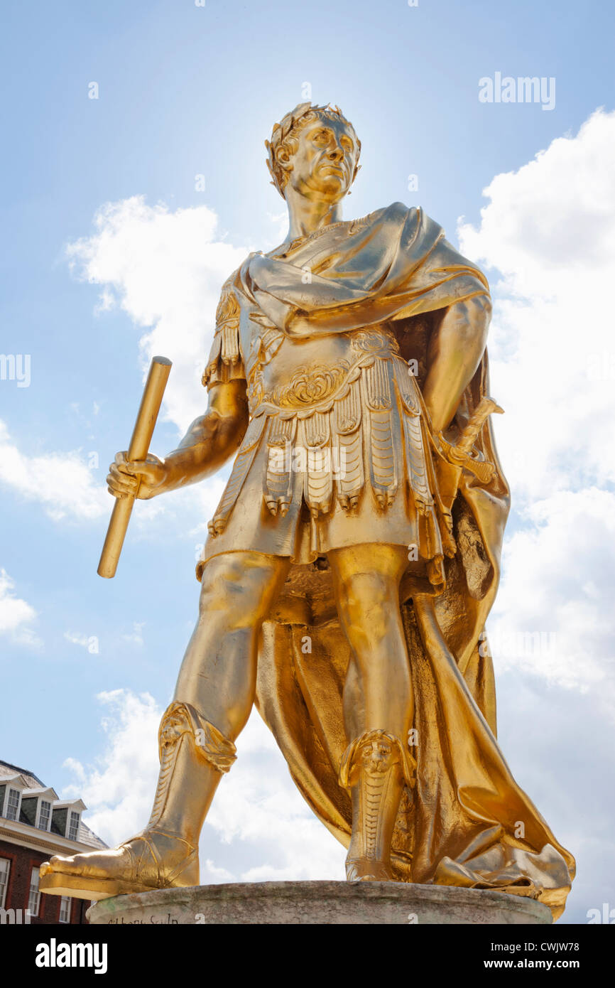 England, London, Chelsea, The Royal Hospital, Statue of Charles II ...