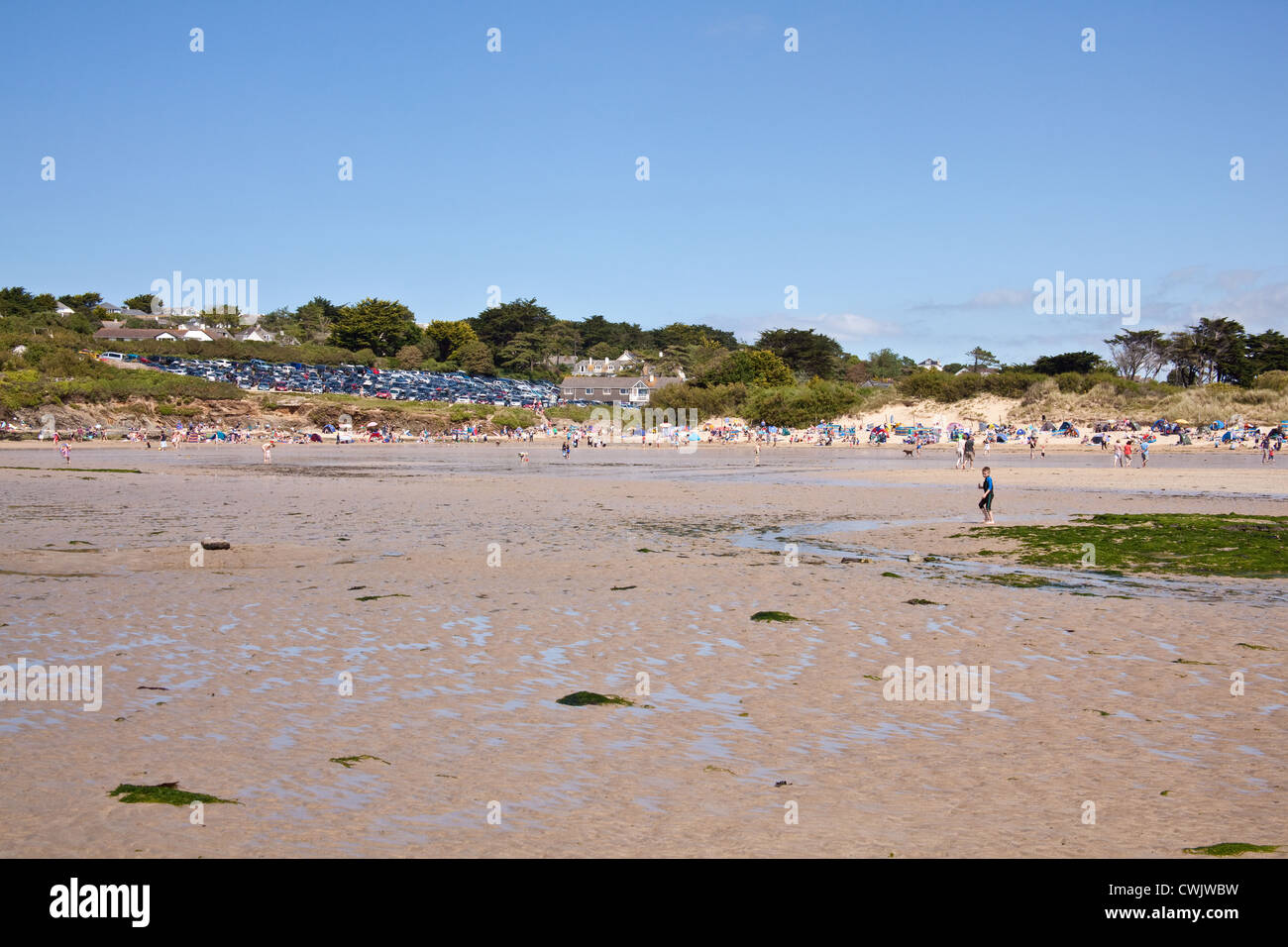 Daymer Bay beach near Rock and Padstow, Cornwall, England, United ...