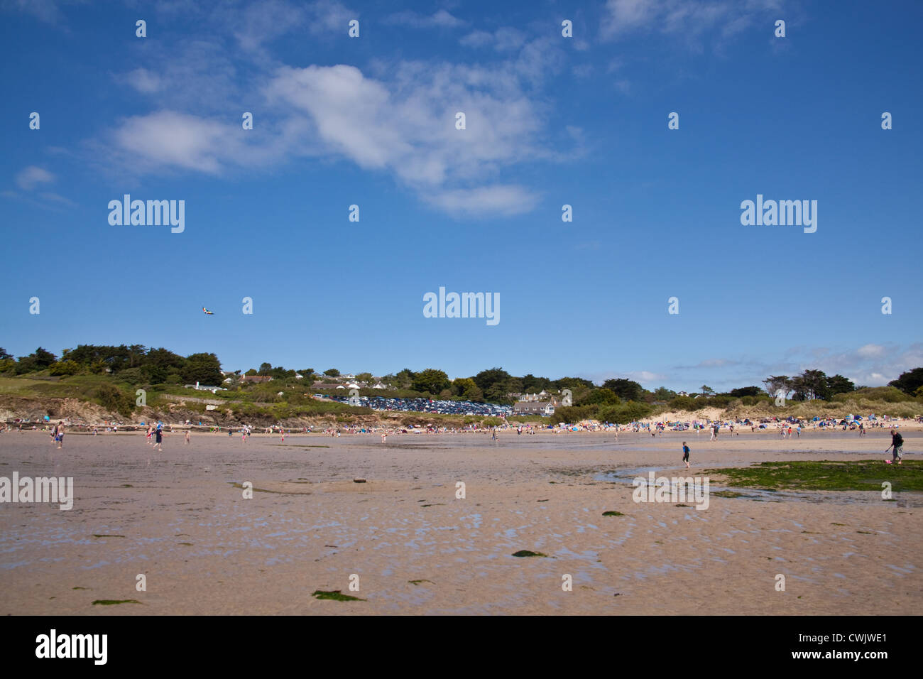 Daymer Bay beach near Rock and Padstow, Cornwall, England, United ...