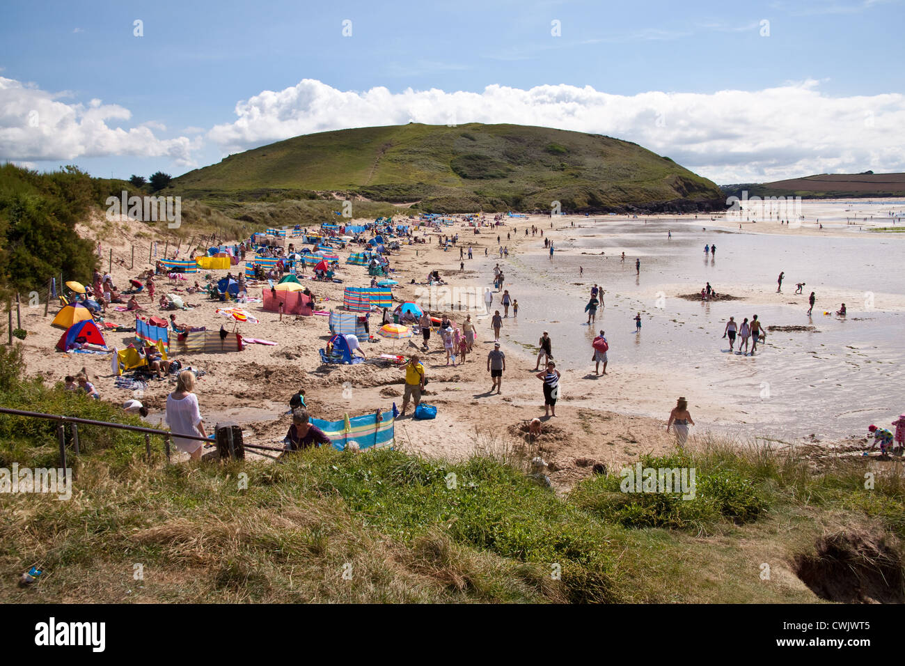 Daymer Bay beach near Rock and Padstow, Cornwall, England, United ...