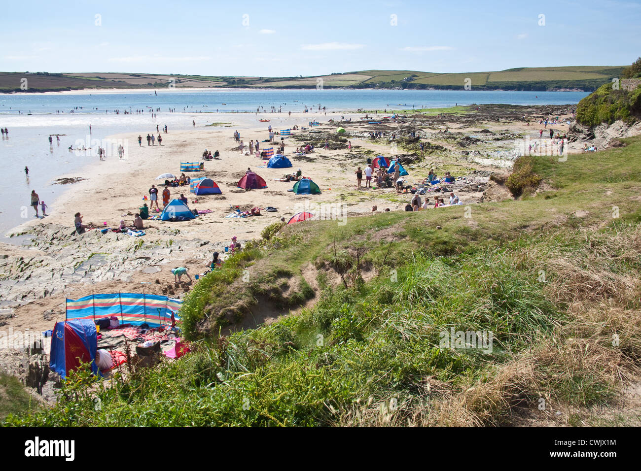 Daymer Bay beach near Rock and Padstow, Cornwall, England, United ...