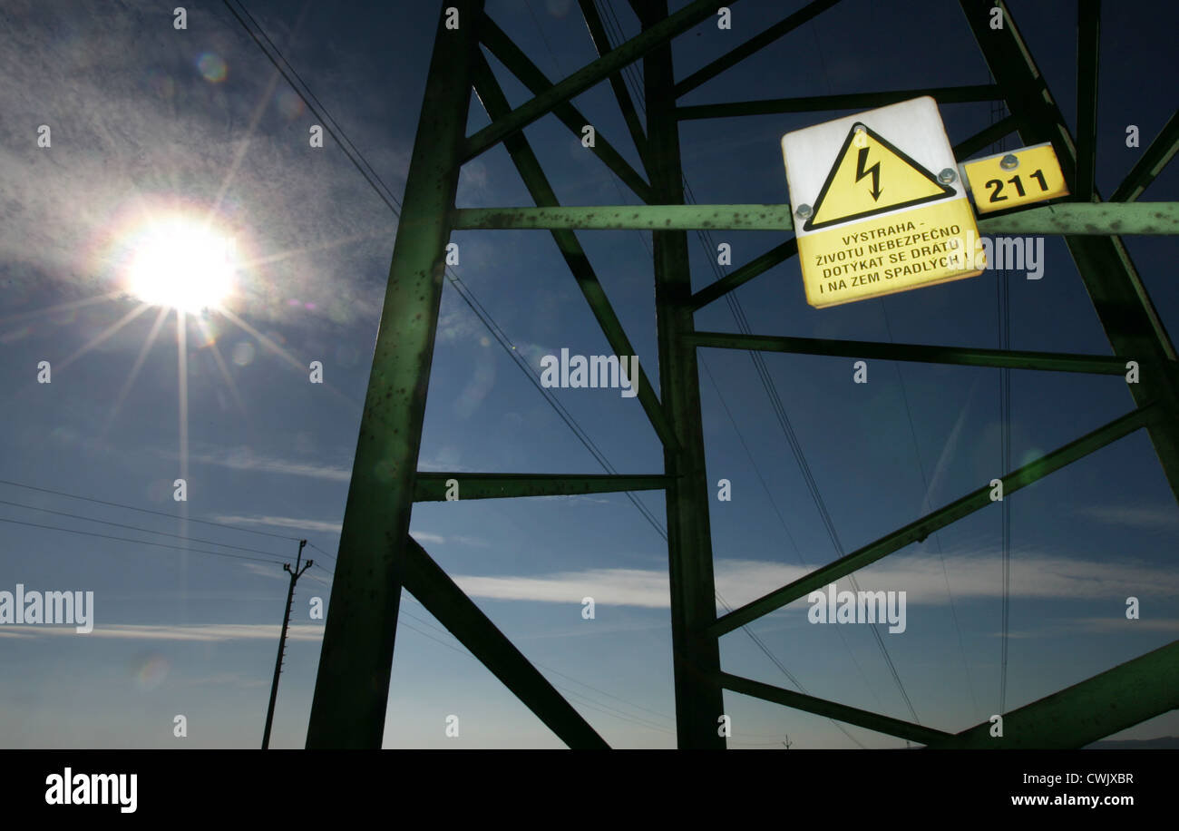 Warning Transmission Line High Resolution Stock Photography and Images ...