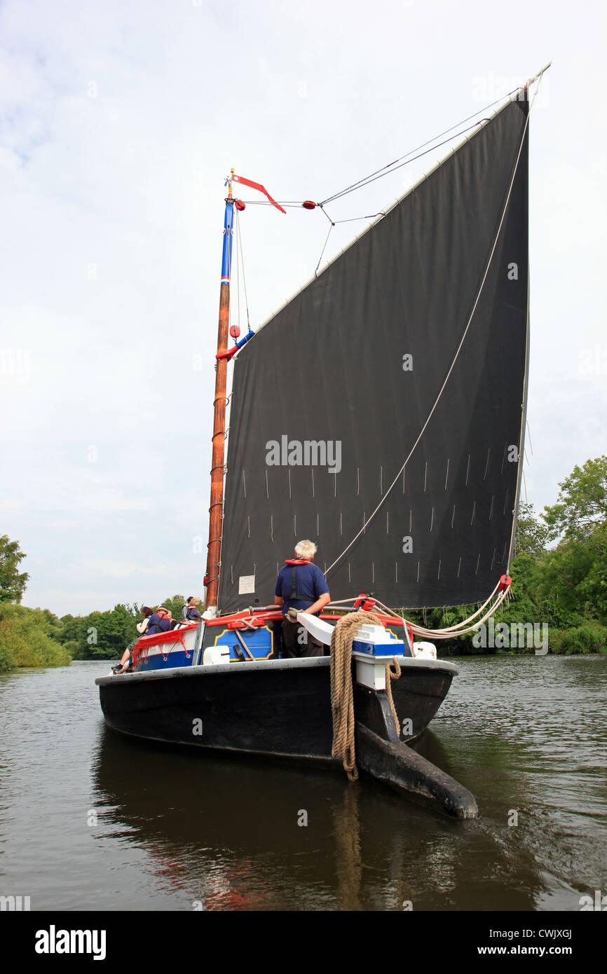 Norfolk Wherry Albion on the River Yare, Norfolk Broads Stock Photo - Alamy