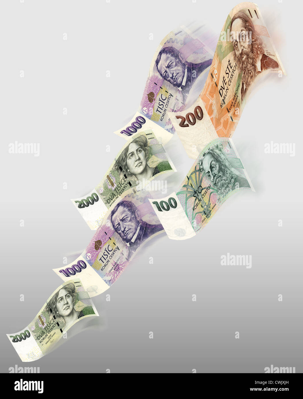 Money flying away hi-res stock photography and images - Alamy