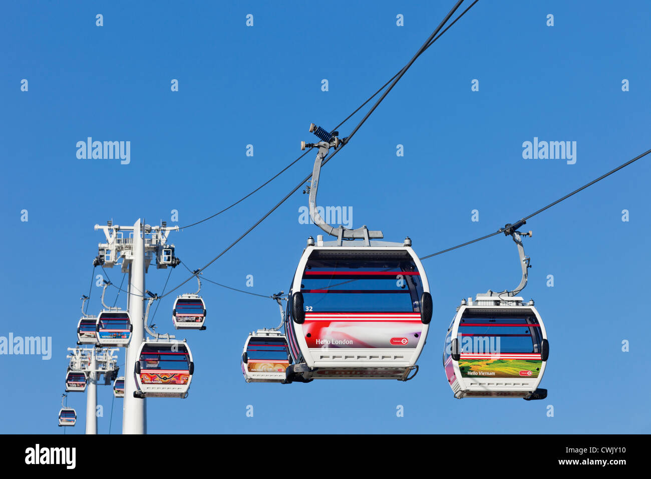 England, London, Thames Cable Car Stock Photo - Alamy
