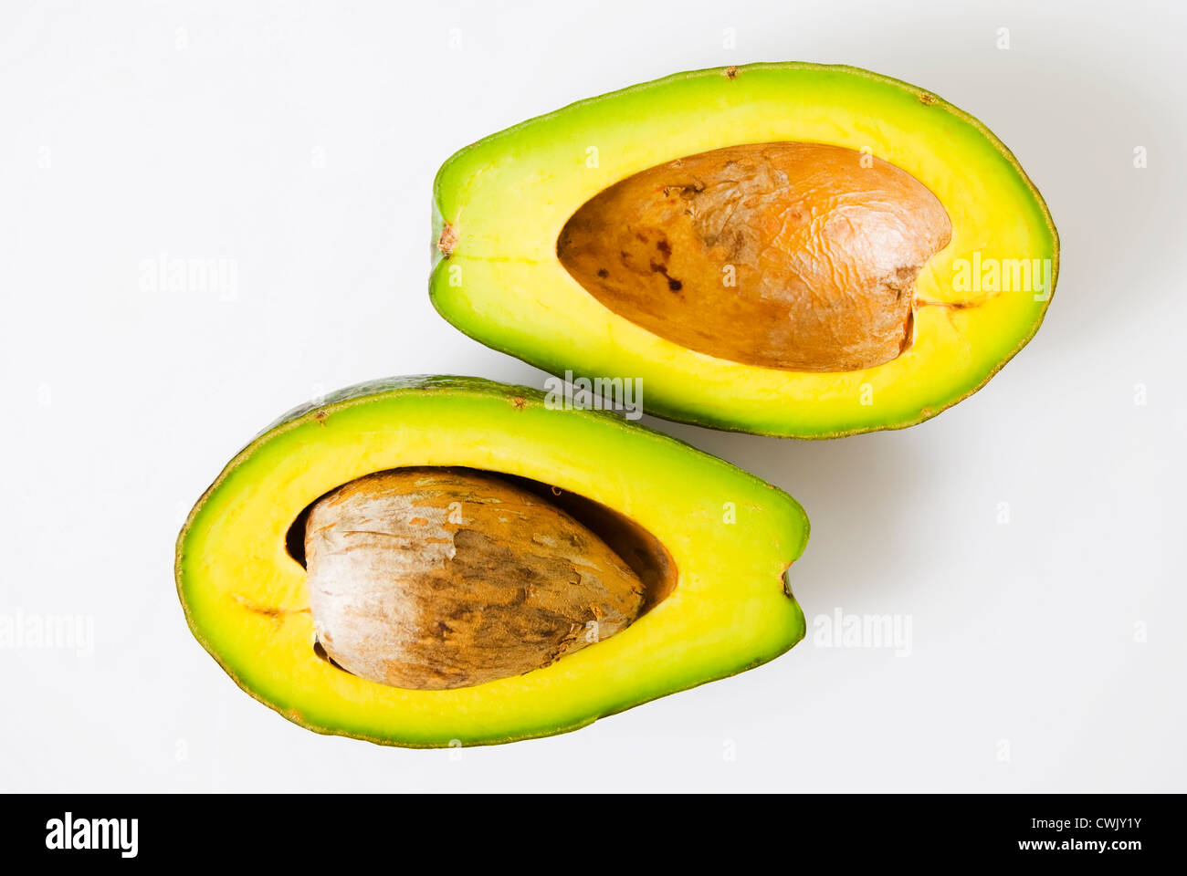 Avocado on white background Stock Photo - Alamy