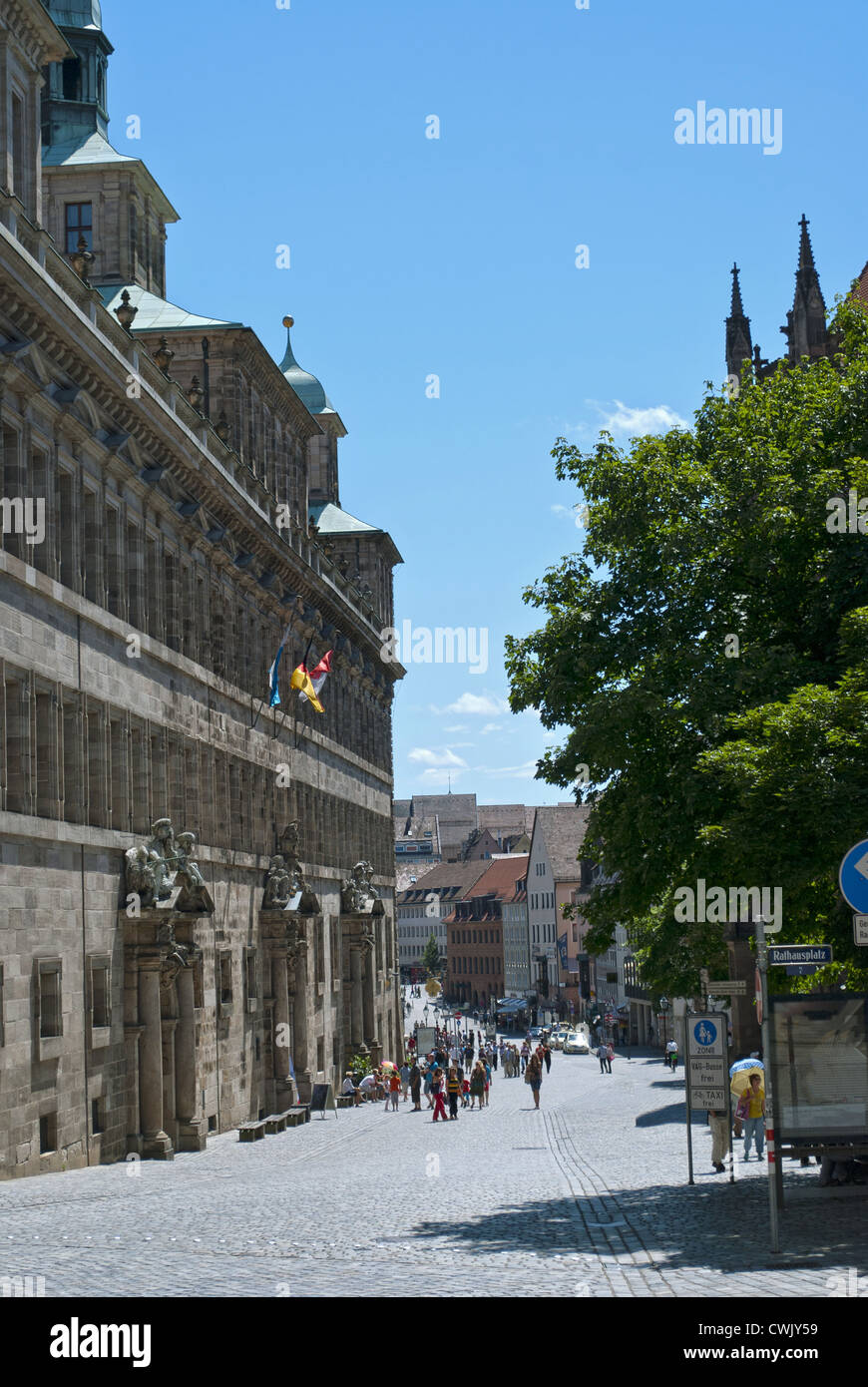 Nuremberg city hall rathaus rathausplatz nuremberg germany hi-res stock ...