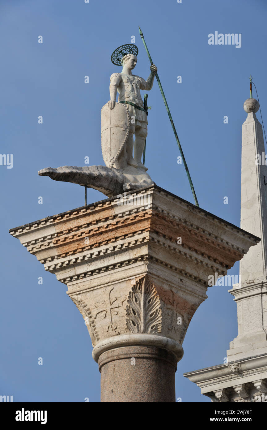 St Theodore on the western column, Venice, Italy Stock Photo - Alamy