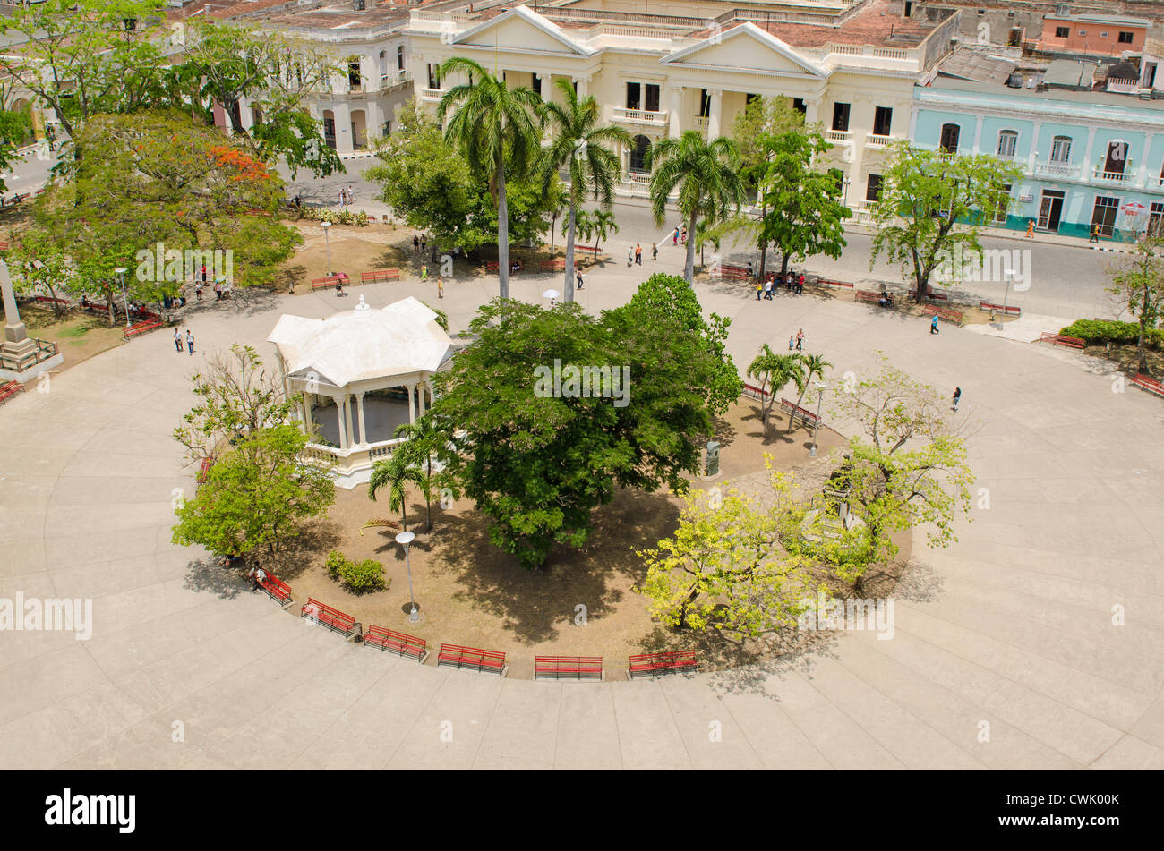 Overhead view of Park Vidal (Parque Vidal), Santa Clara, Cuba Stock ...