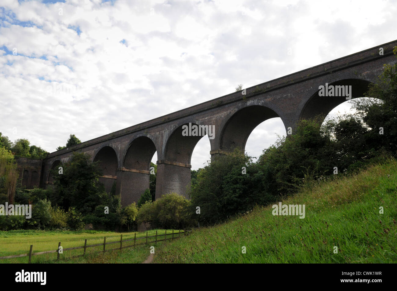 Redundant Victorian Stambermill Viaduct in Stourbridge spanning the ...
