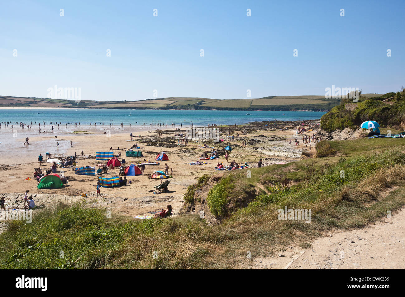Daymer Bay beach near Rock and Padstow, Cornwall, England, United ...