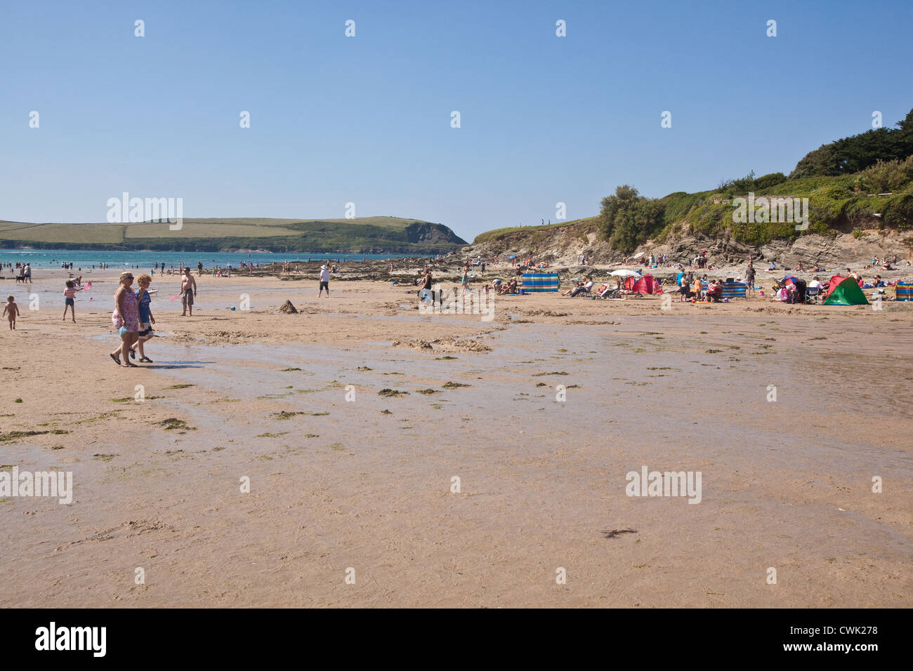 Daymer Bay beach near Rock and Padstow, Cornwall, England, United ...