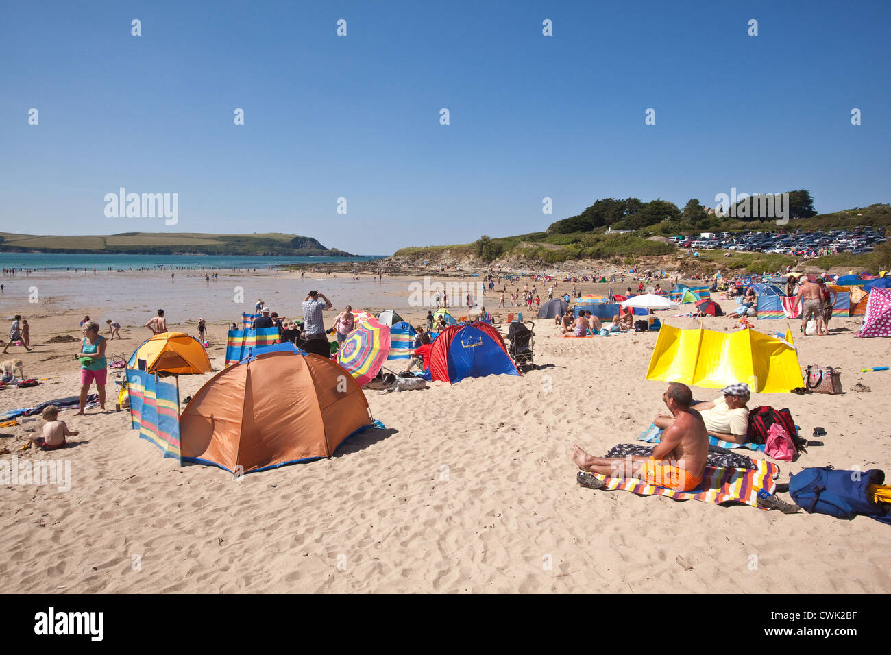 Daymer Bay beach near Rock and Padstow, Cornwall, England, United ...