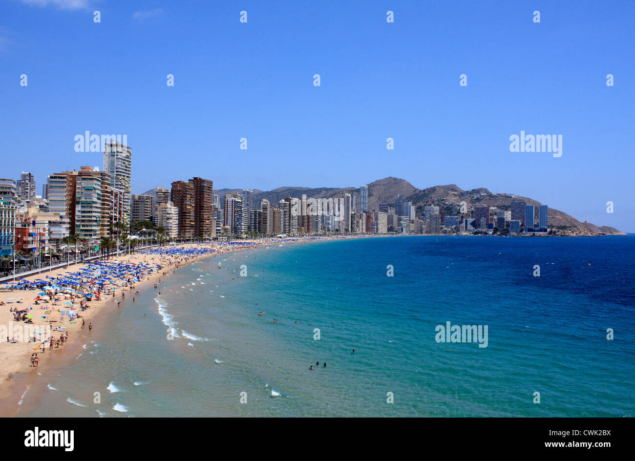 Levante Beach Benidorm Costa Blanca Spain Espana EU Europen Union ...