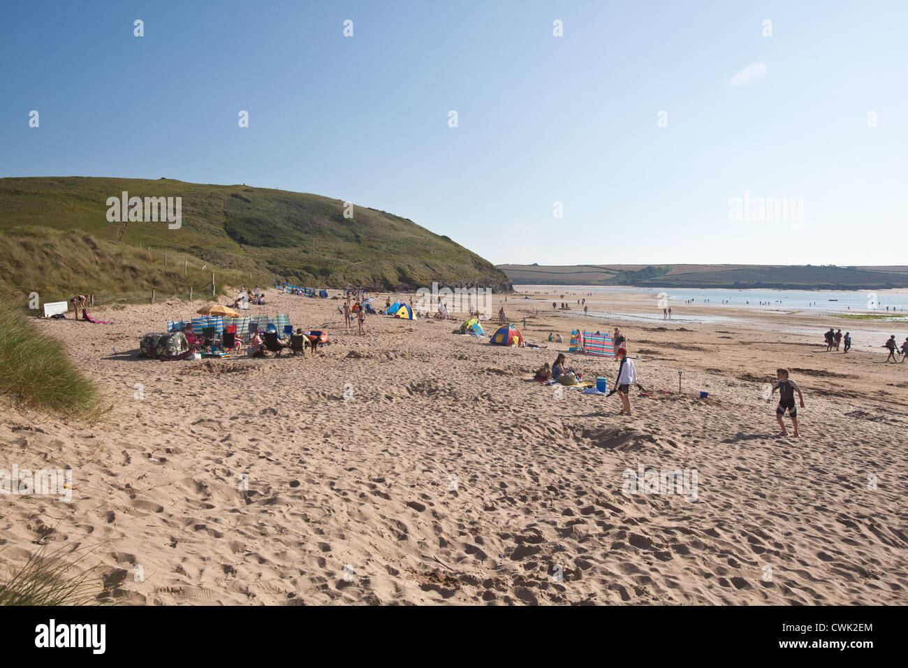 Daymer Bay beach near Rock and Padstow, Cornwall, England, United ...