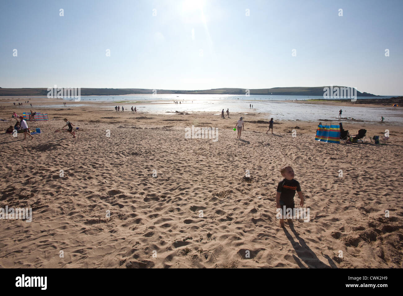 Daymer Bay beach near Rock and Padstow, Cornwall, England, United ...