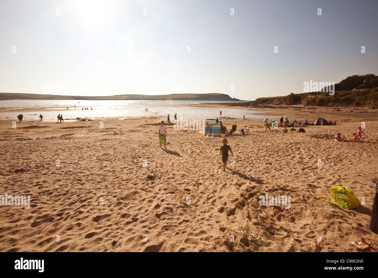 Daymer Bay beach near Rock and Padstow, Cornwall, England, United ...